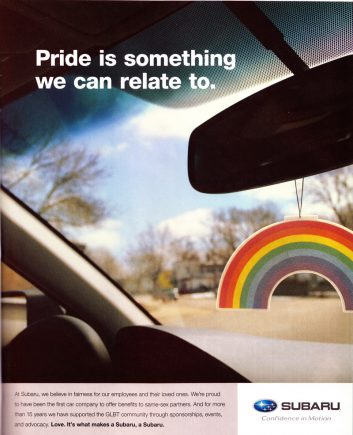 Subaru foi pioneira em ações voltadas para o público LGBTQIAPN+