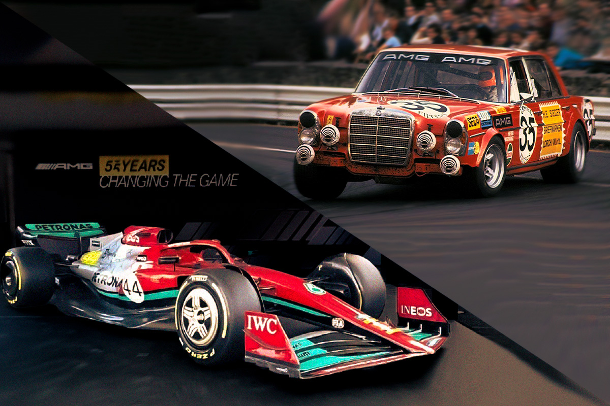Mercedes W13 vermelho é homenagem ao "Red Pig" da AMG